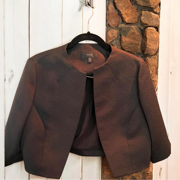 coast | Jackets & Coats | Coast Black Cropped Textured Jacket | Poshmark